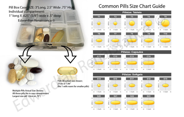 Antique Gold Lion Head Weekly Pill Box Inlaid in Hand Painted Enamel N ...