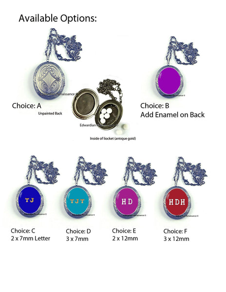 Taurus Pill Box Locket Inlaid in Hand Painted Glossy Black Enamel Bull ...